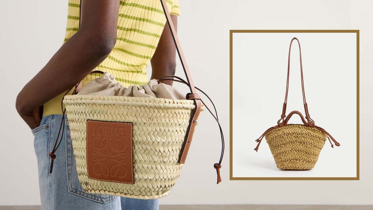 La mini bolsa de la cesta de M&S que se parece mucho a Loewe's Raffia ...