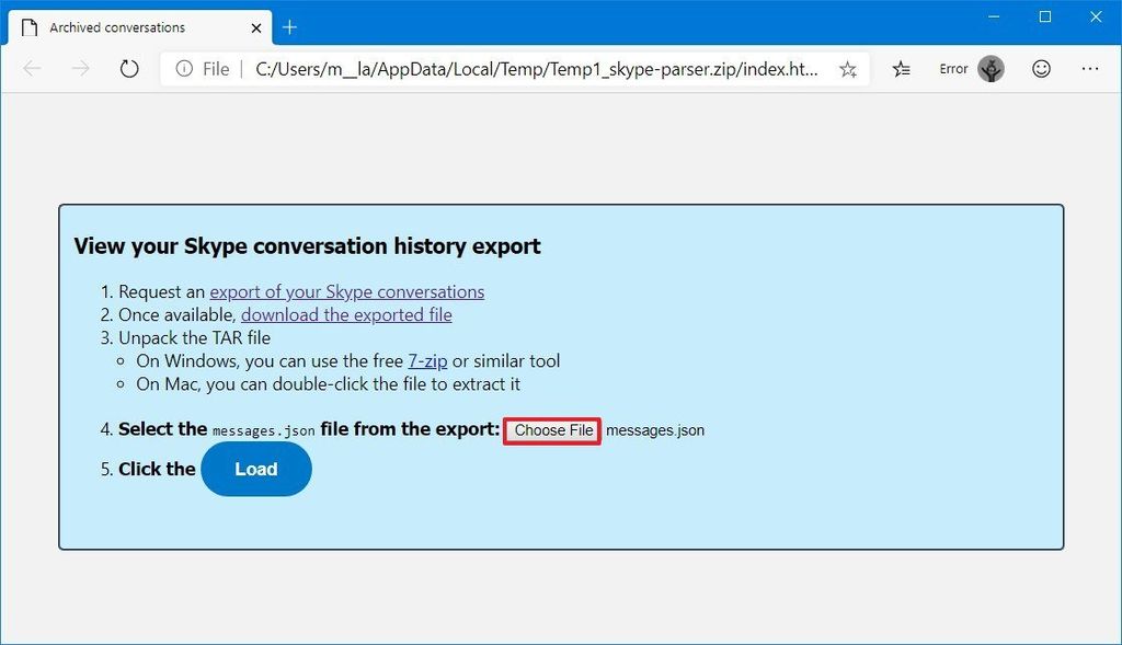 How to download a copy of your Skype chat history on Windows 10 ...