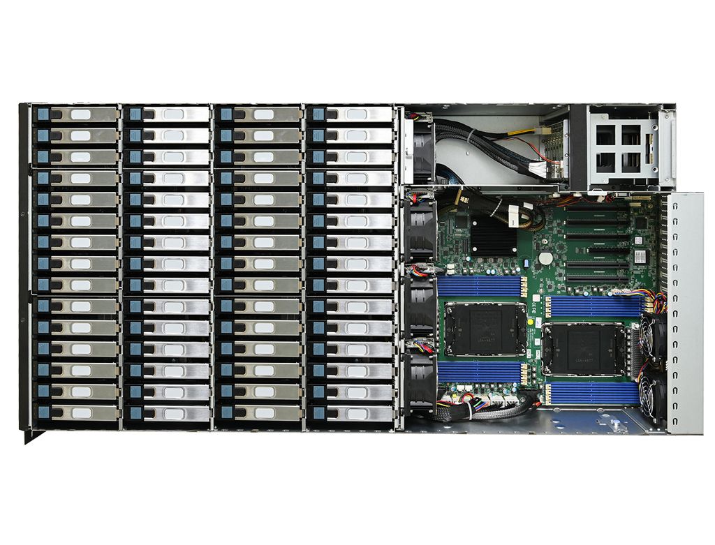 AIC's SB407-VA server offers 70 hot-swappable bays supporting up to 3PB ...