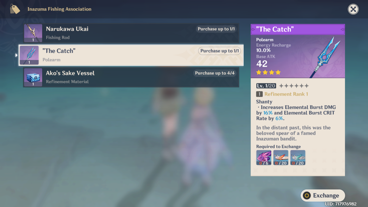 Genshin Impact Golden Koi location: How to get The Catch polearm | PC Gamer