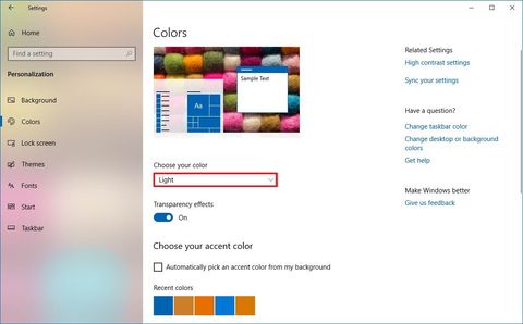 How to change color modes on the Windows 10 May 2019 Update | Windows ...