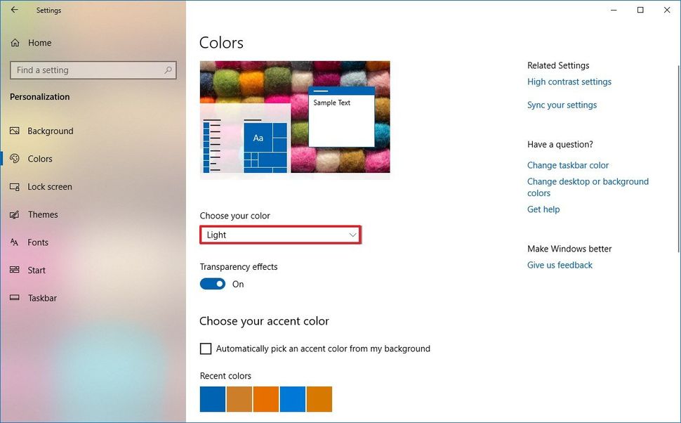 How to change color modes on the Windows 10 May 2019 Update | Windows ...