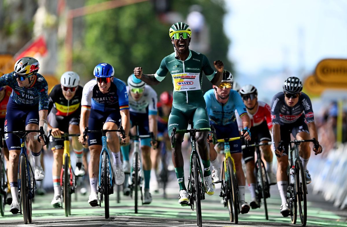 Biniam Girmay sprints to third win of the Tour de France on stage 12 ...