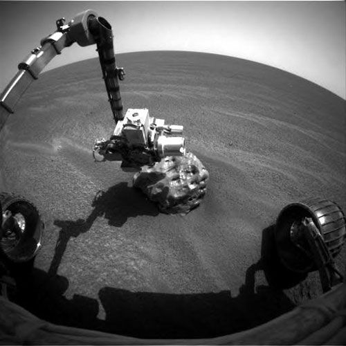 Mars Rover Inspects Intriguing Rock – A Meteorite? | Space
