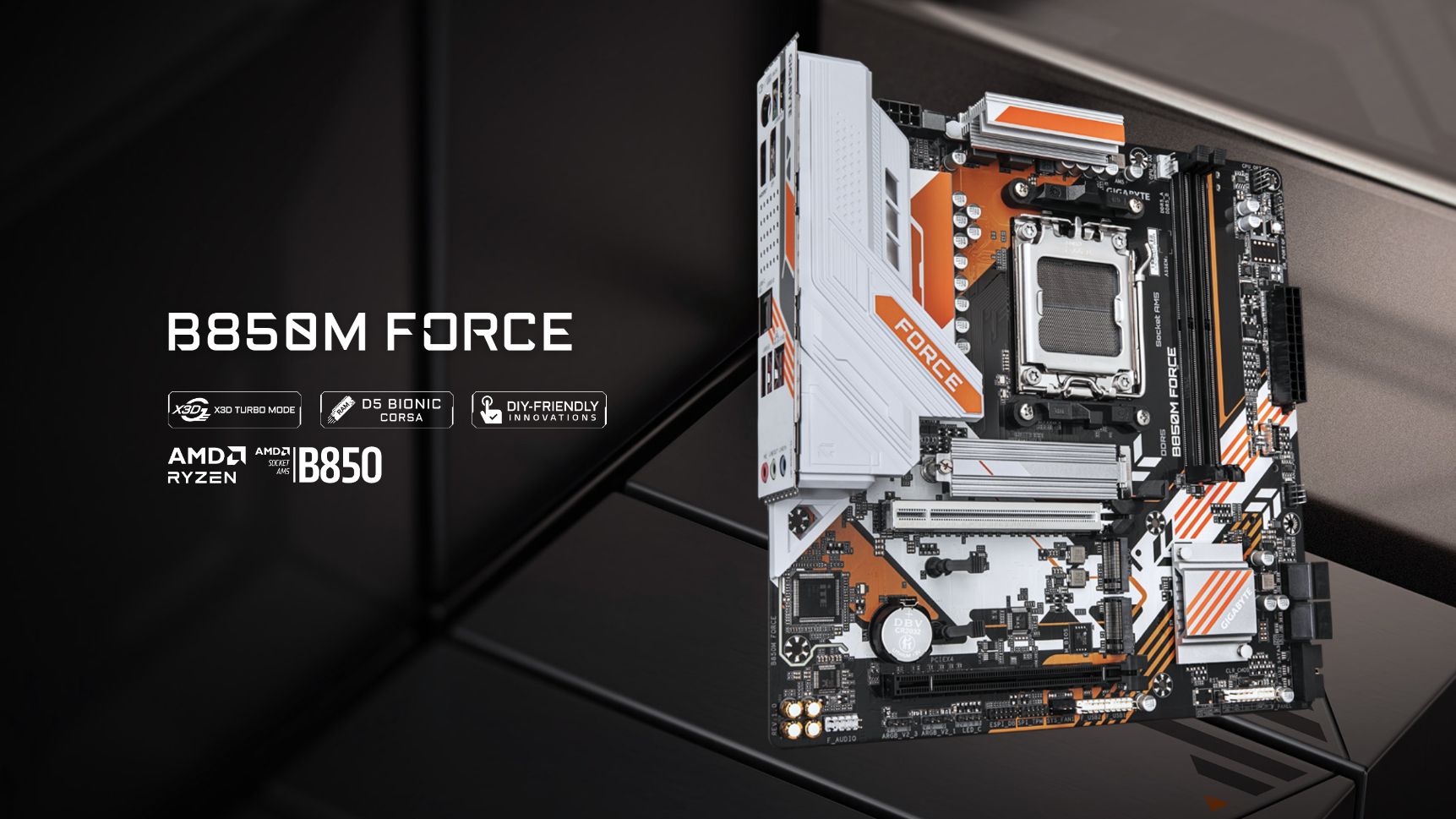 Gigabyte revives striking orange Force motherboard series — B850 for ...