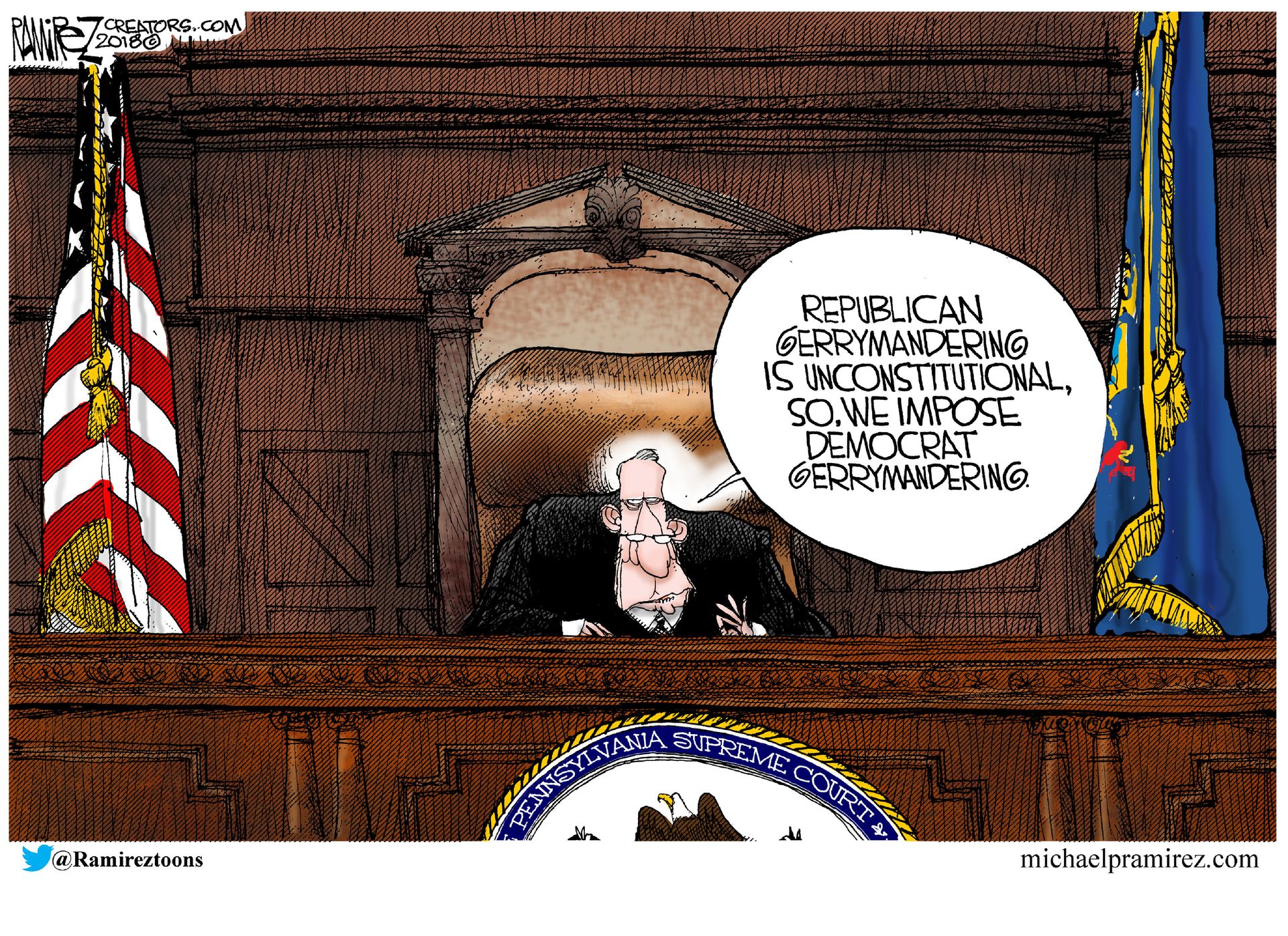 Political cartoon U.S. Pennsylvania Democrat gerrymandering map | The Week