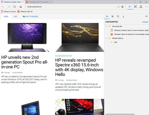 How to customize your favorites list in Edge for Windows 10 | Windows ...