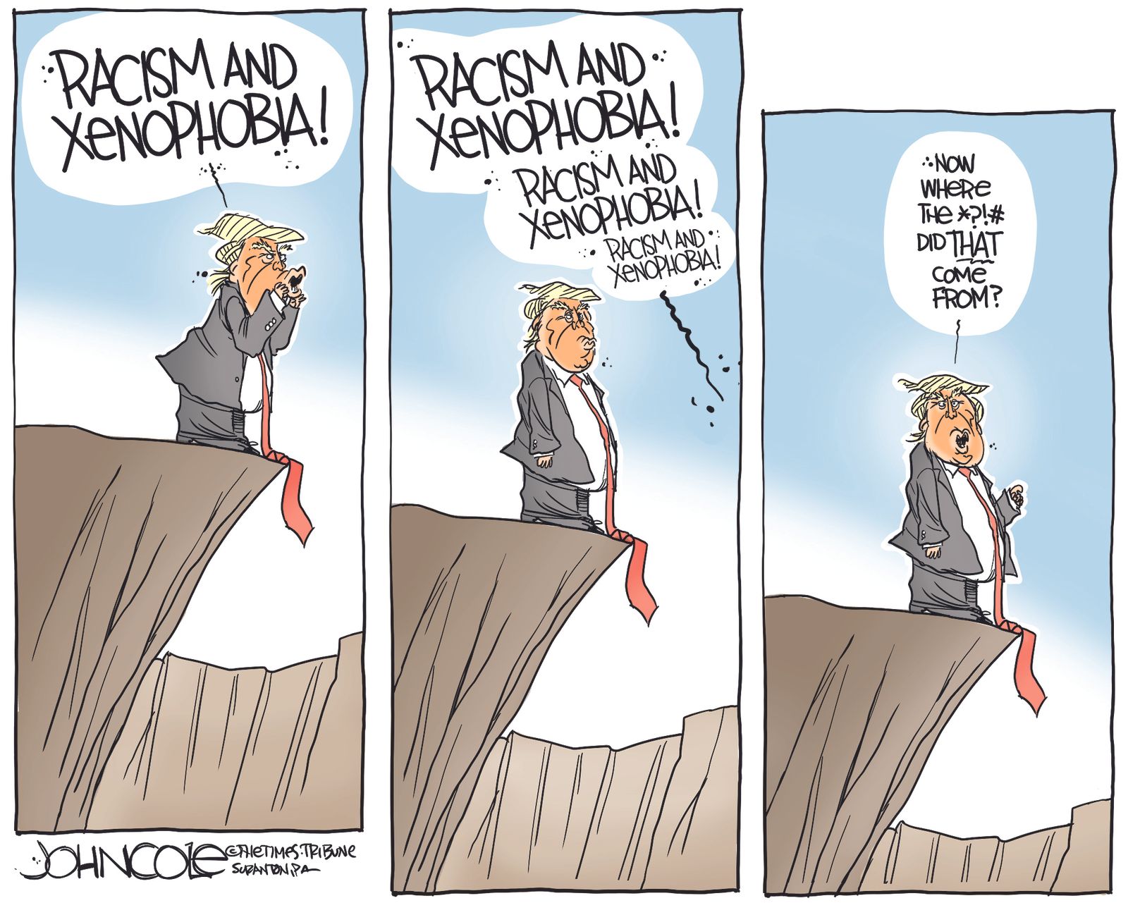 Political Cartoon U.S. Trump Racism Xenophobia Echo | The Week