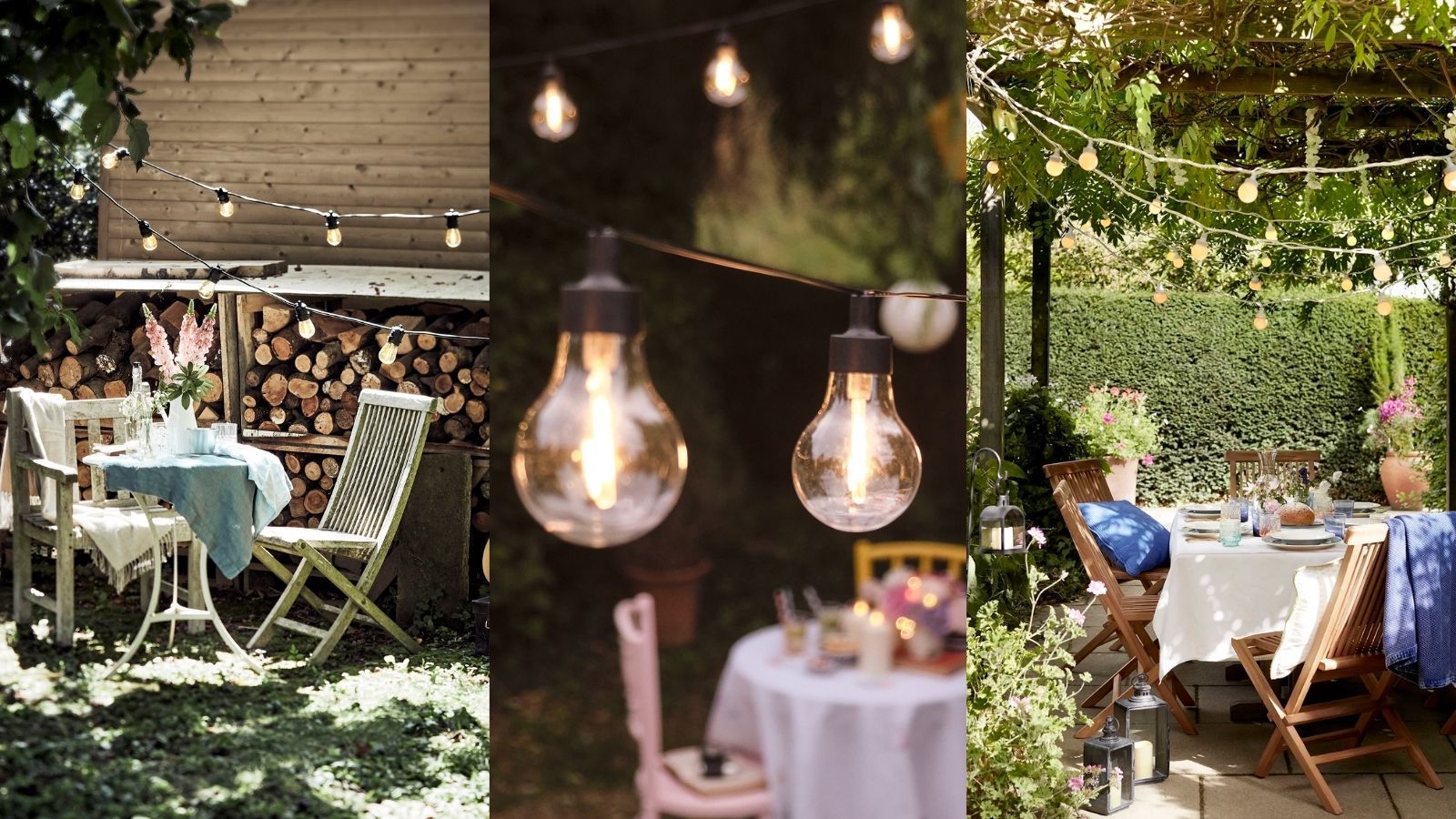 How to hang outdoor string lights: expert advice | Homes and Gardens