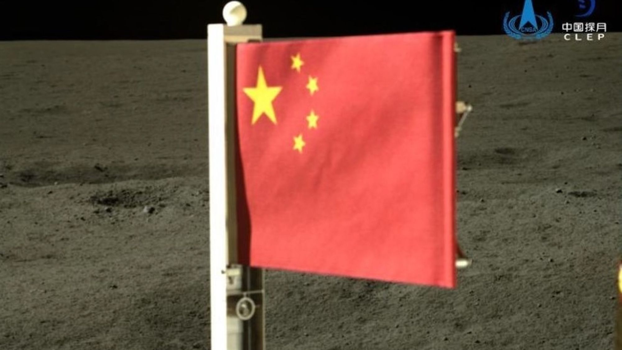 China's Chang'e 6 mission carried a stone flag to the moon's far side ...