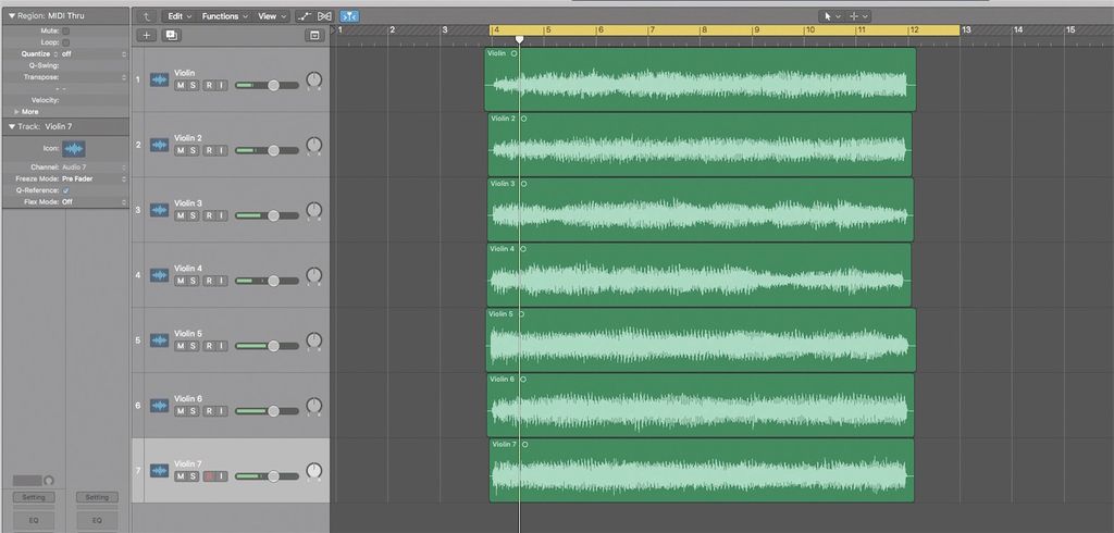 How to create a cinematic riser from multiple violin performances ...