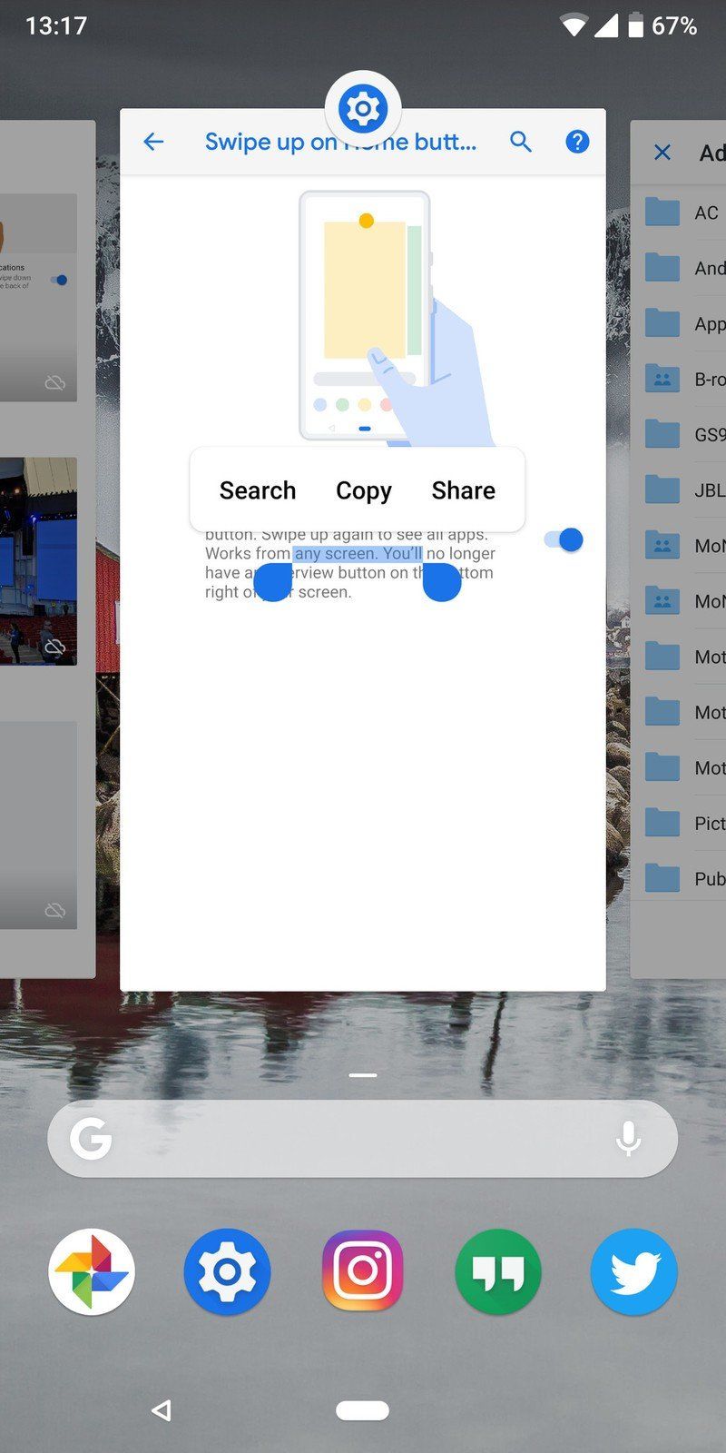 How to turn on and use Android 9 Pie's gesture navigation system ...