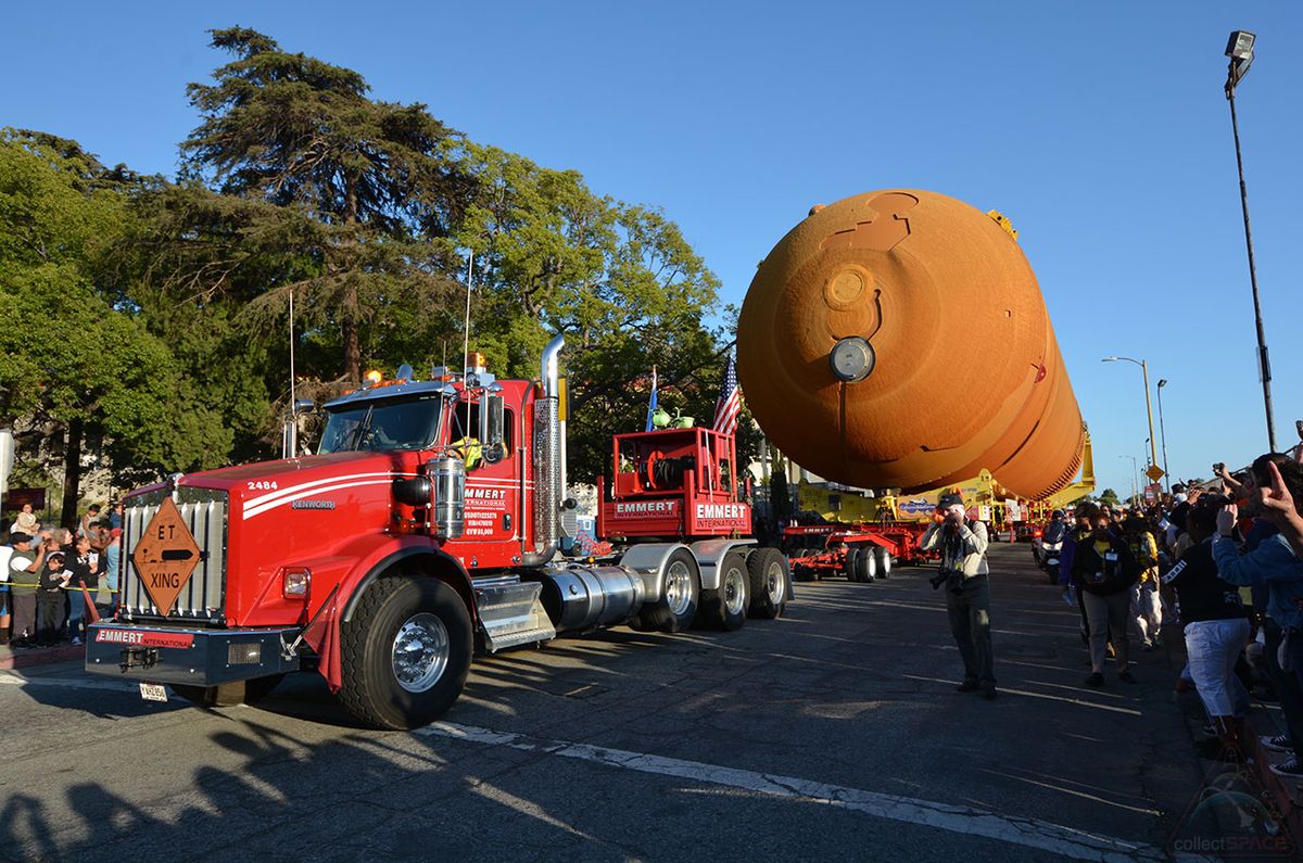 Space Shuttle External Tank Completes Road Trip to CA Science Center ...