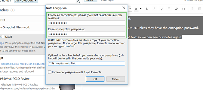 How to Encrypt Text Notes in Evernote | Laptop Mag