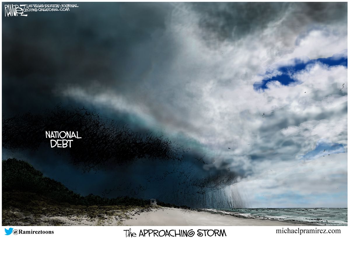 Editorial Cartoon U.S. debt crisis approaching storm | The Week