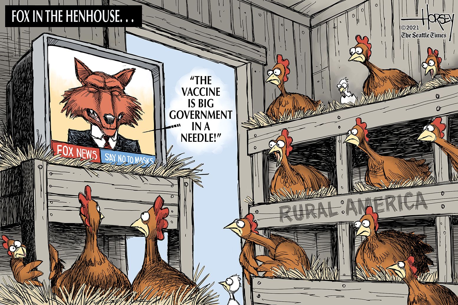 Editorial Cartoon U.S. fox news rural america | The Week