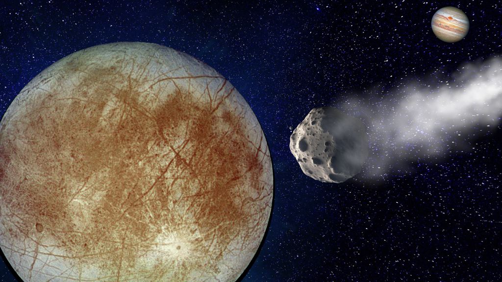 A 'snowball fight' may help scientists find life on Jupiter's moon ...