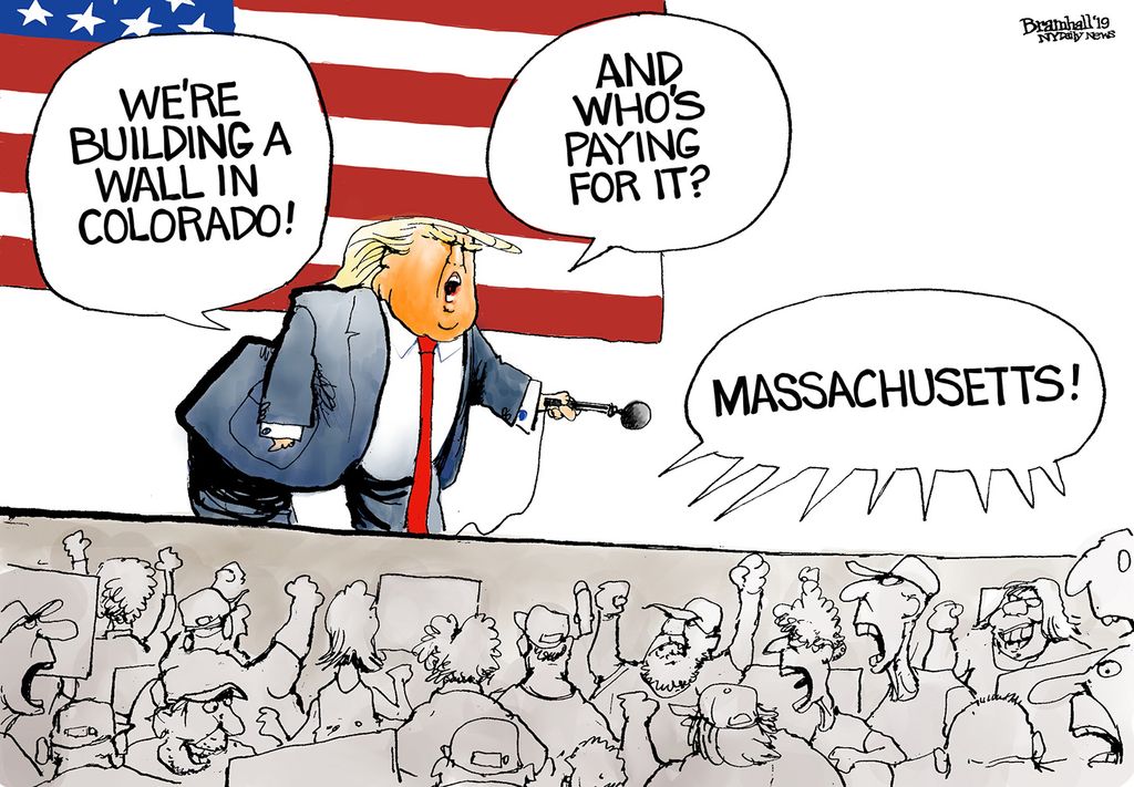 Political Cartoon U.S. Trump Wall Colorado Massachusetts | The Week