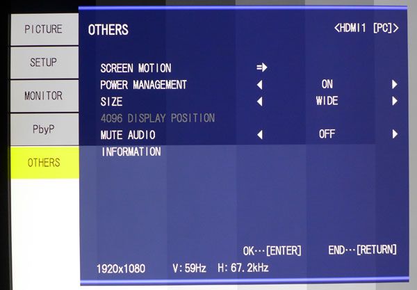 Sharp PN-K321 OSD Setup And Calibration