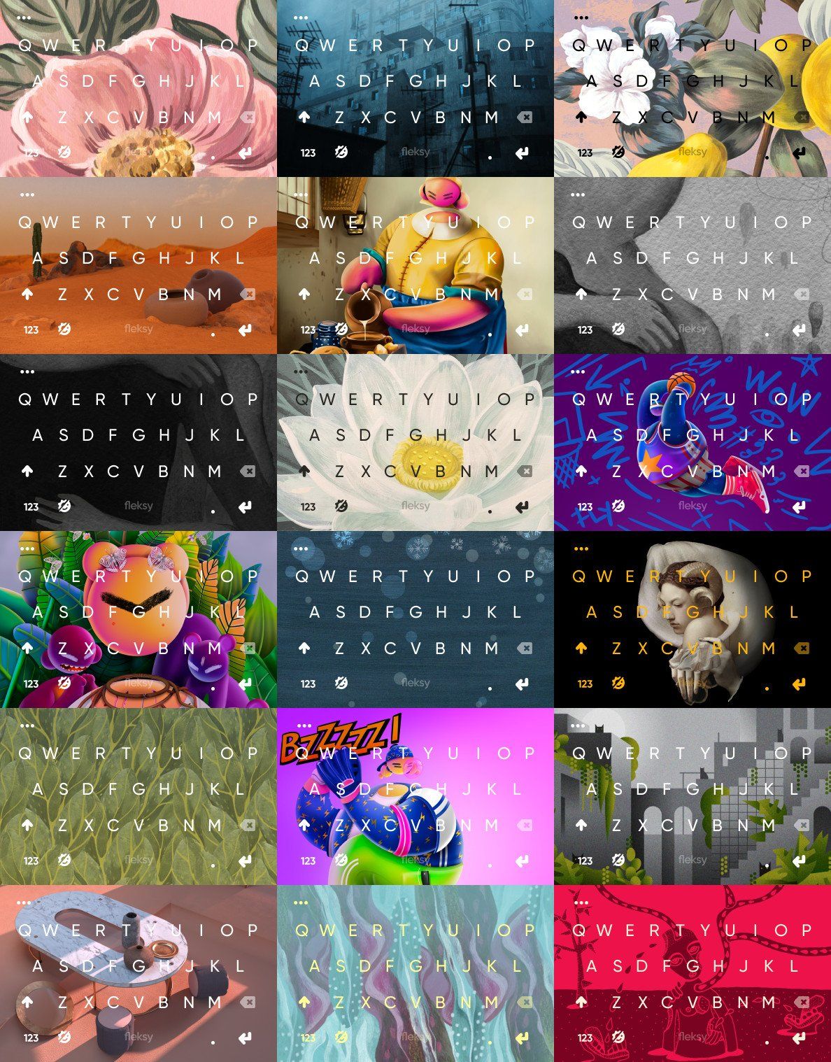 Fleksy adds a curated, artist-powered theme store to jazz up its ...