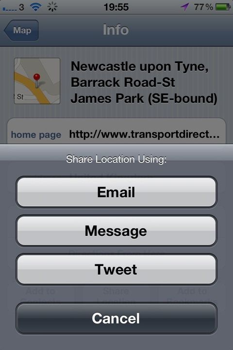 Daily Tip: How to share a map location via Email, Messages or Twitter ...