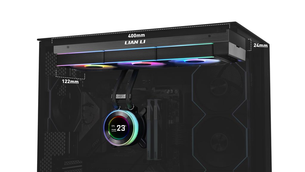 Lian Li’s tube-hiding Hydroshift II LCD-C AIO cooler adds a rotating ...