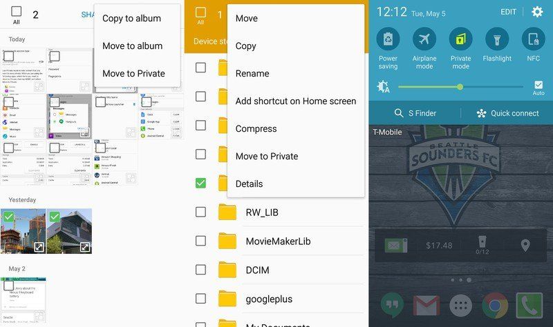 Understanding and using Private Mode on the Samsung Galaxy S6 | Android ...