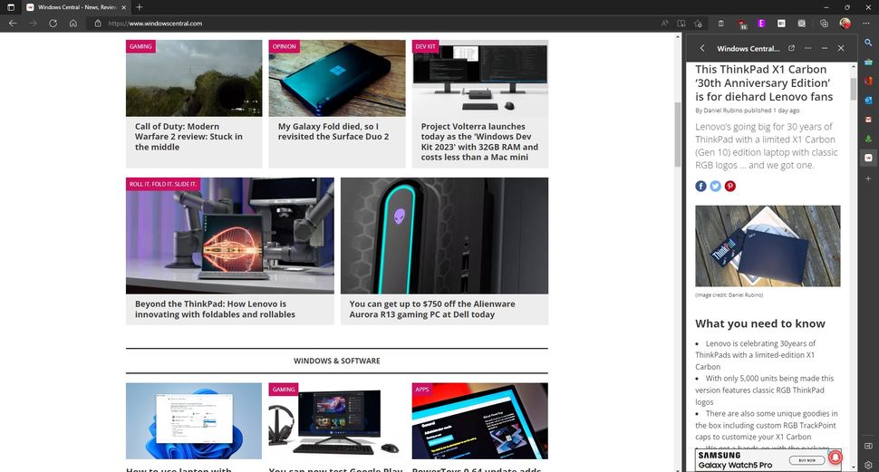 Microsoft Edge's Sidebar is the best browser feature you've never heard ...