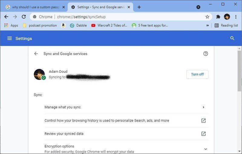 How To Use A Custom Passphrase To Securely Sync Your Chrome Passwords And Data Android Central