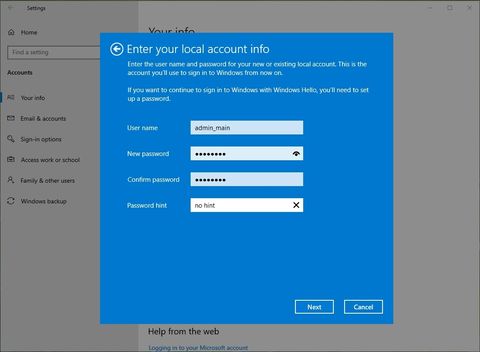 How to switch to a local account from a Microsoft account on Windows 10 ...