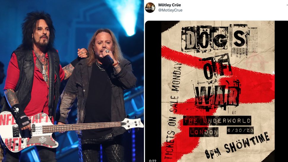 Mötley Crüe have posted a gig flyer for a band called Dögs of War ...