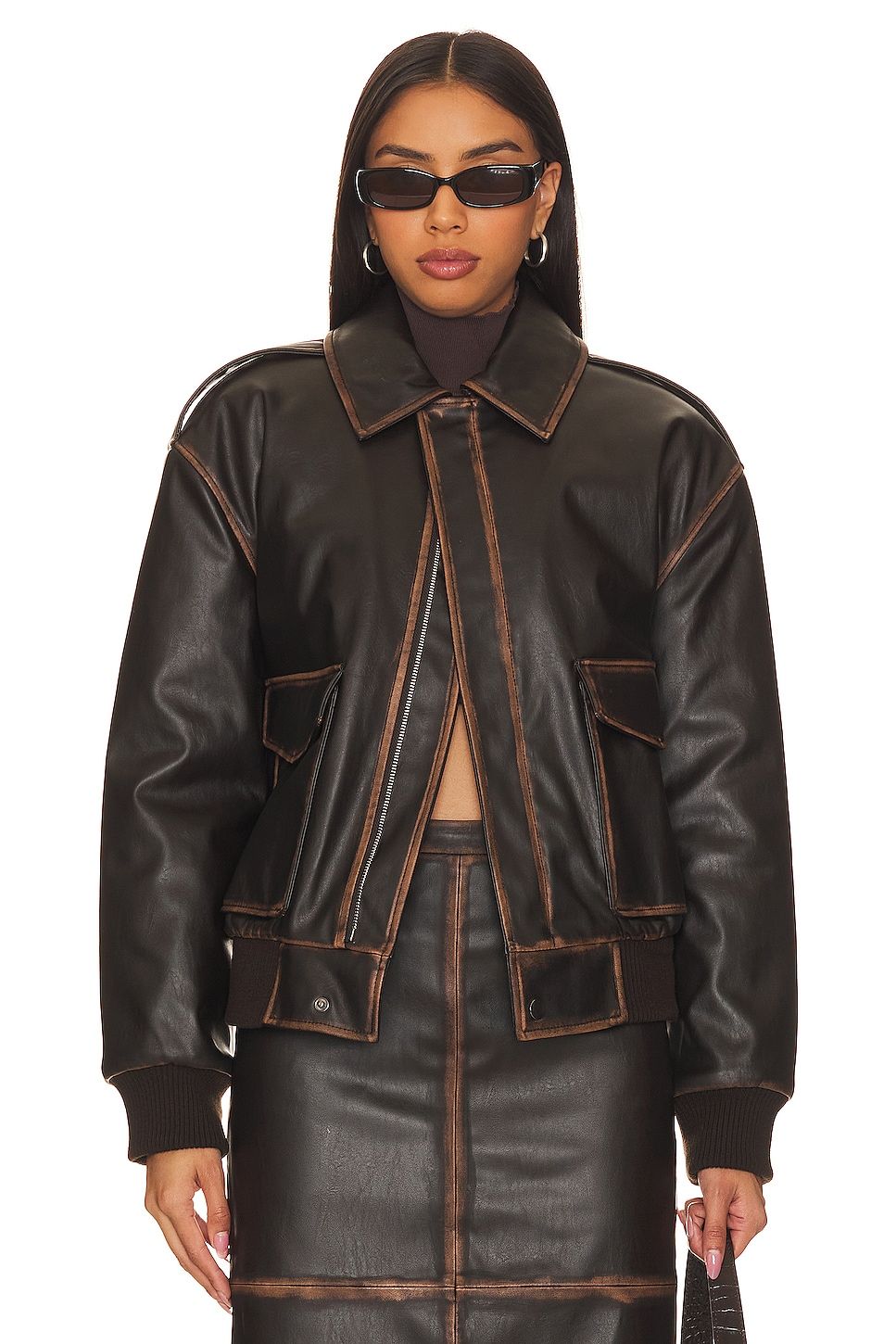 '80s-Era Leather Bomber Jackets Are Making a Swift Comeback | Marie Claire
