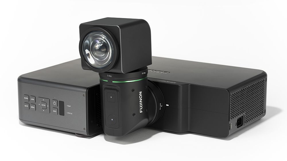 Fujifilm's ultra short throw laser projector has a rotating lens | What ...
