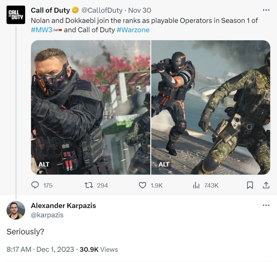 Call of Duty's new operator looks like a popular Rainbow Six Siege ...