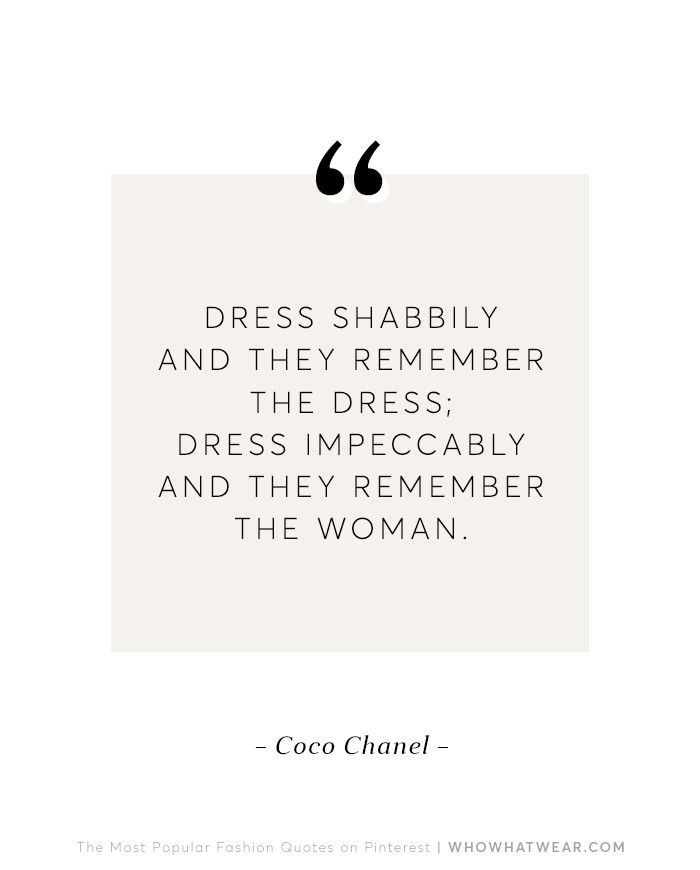 The 10 Most Popular Fashion Quotes on Pinterest | Who What Wear