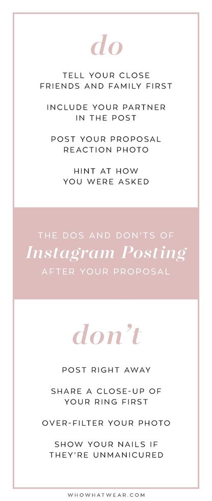 The Dos and Don'ts of Instagram Posting After Your Proposal | Who What Wear