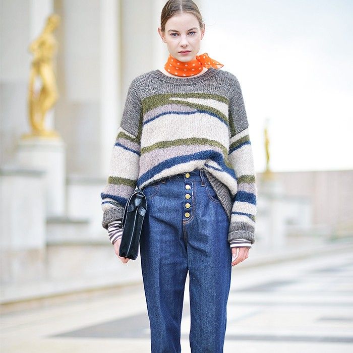 These Street Style Looks Prove You Can Wear Denim to Work | Who What Wear