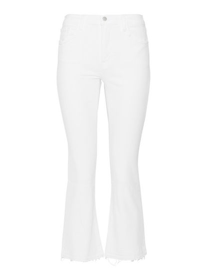 How to Wear White Cropped Jeans for Fall | Who What Wear