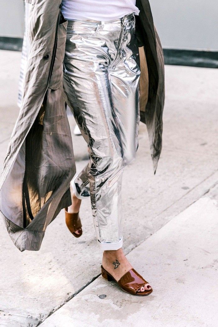 Would You Wear Metallic Jeans? | Who What Wear