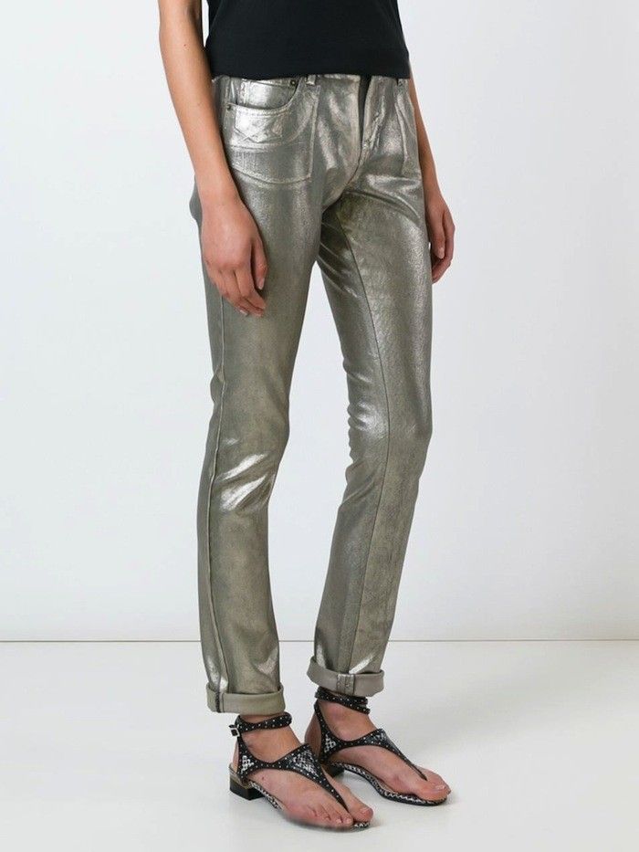 Would You Wear Metallic Jeans? | Who What Wear