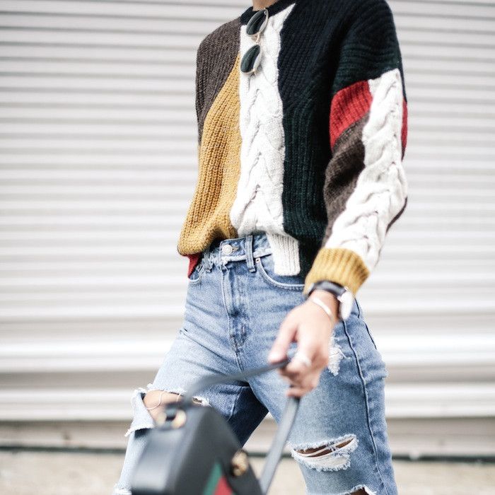 This Blogger Makes a Cool Case for the Statement Sweater | Who What Wear