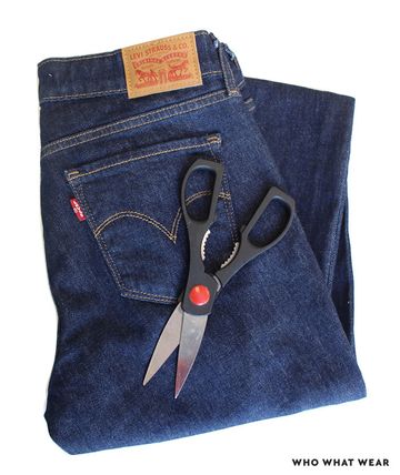 The Absolute Simplest Way to Fray Your Jeans | Who What Wear