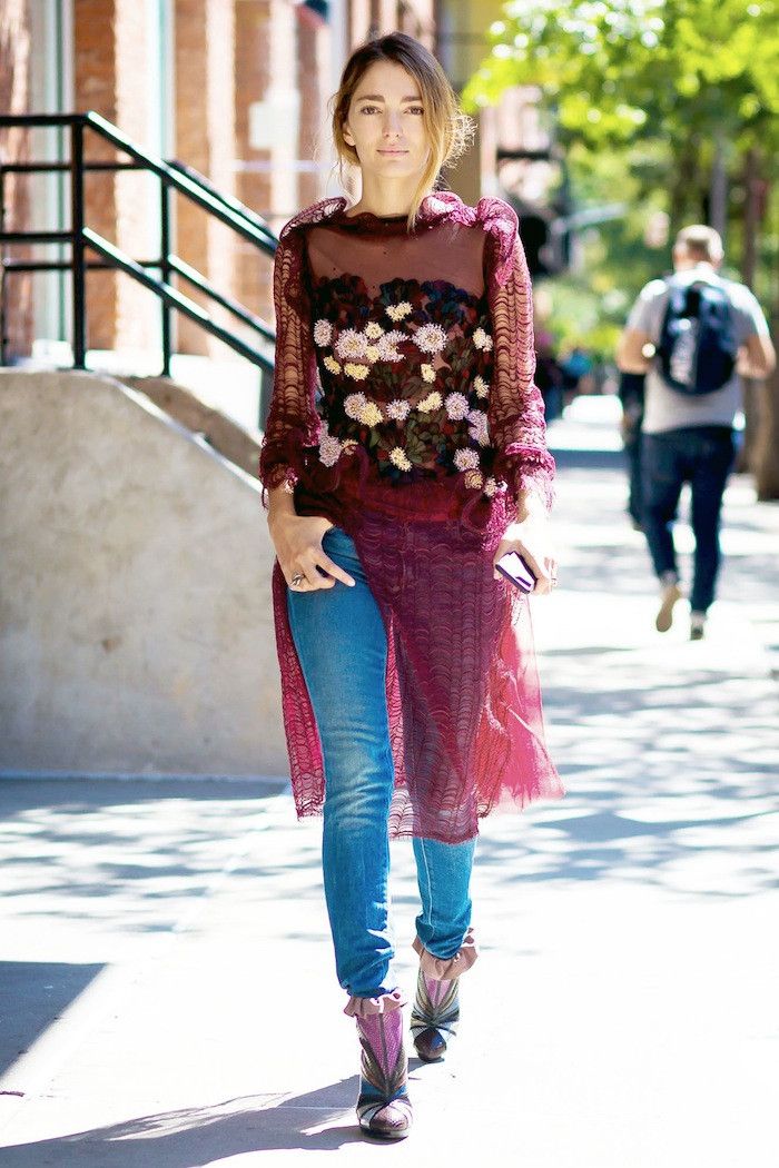 How to Transform Your Jeans Into a Chic Holiday Party Look | Who What Wear