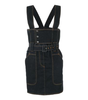 7 Denim Jumper Outfits Fashion Girls Are Wearing | Who What Wear