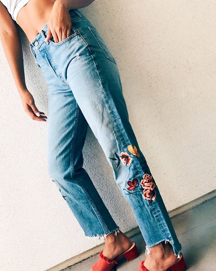 The Embroidered Jeans All the It Girls Own | Who What Wear