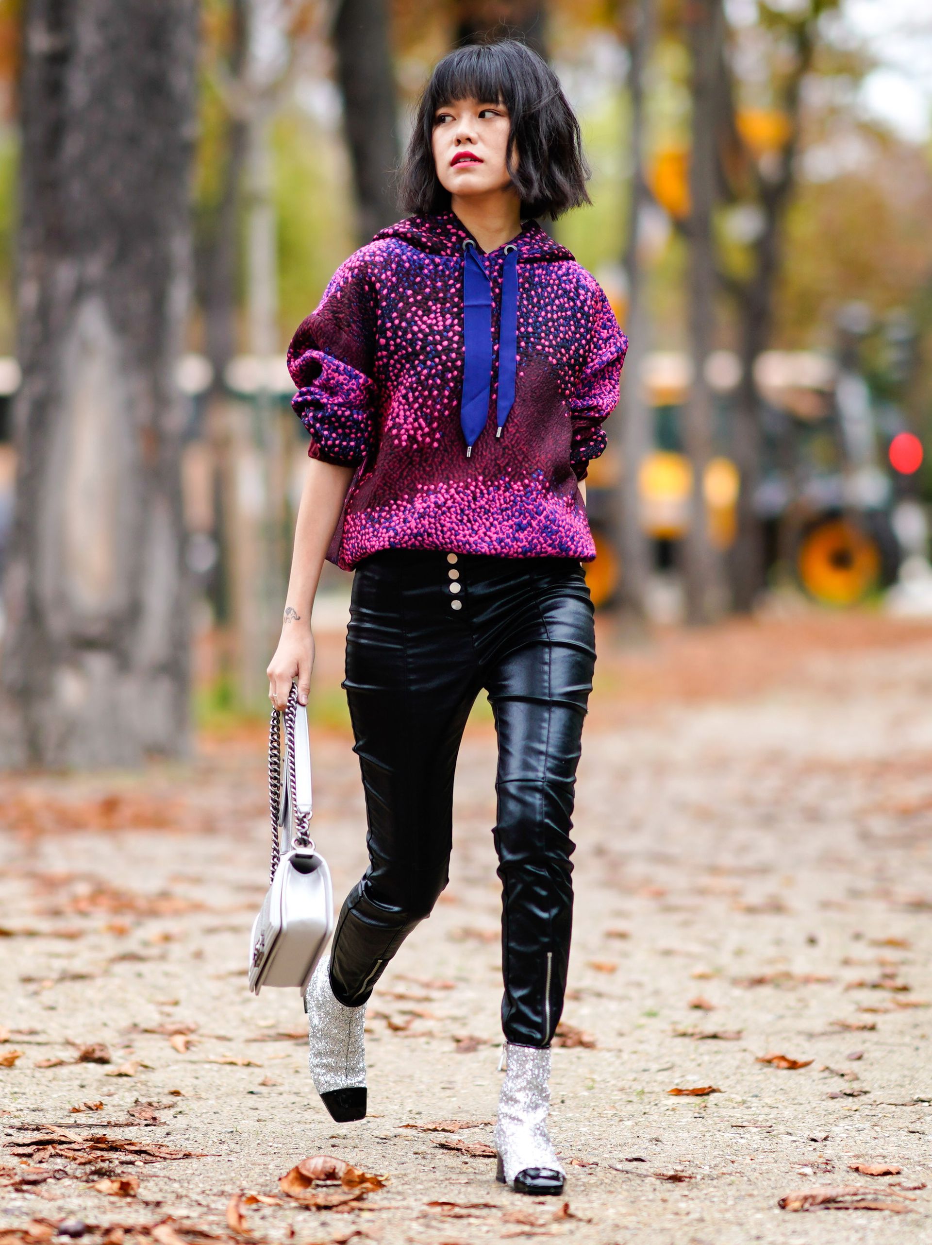 The Coolest Outfits With Vinyl Pants | Who What Wear