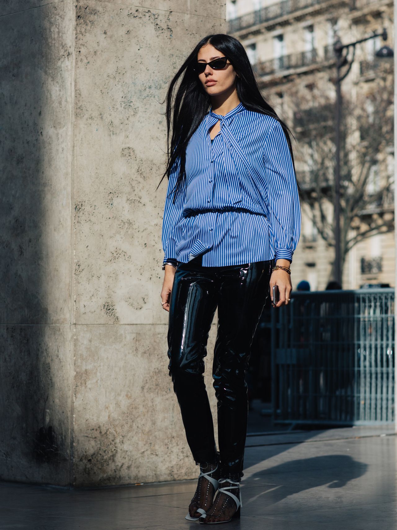 The Coolest Outfits With Vinyl Pants | Who What Wear