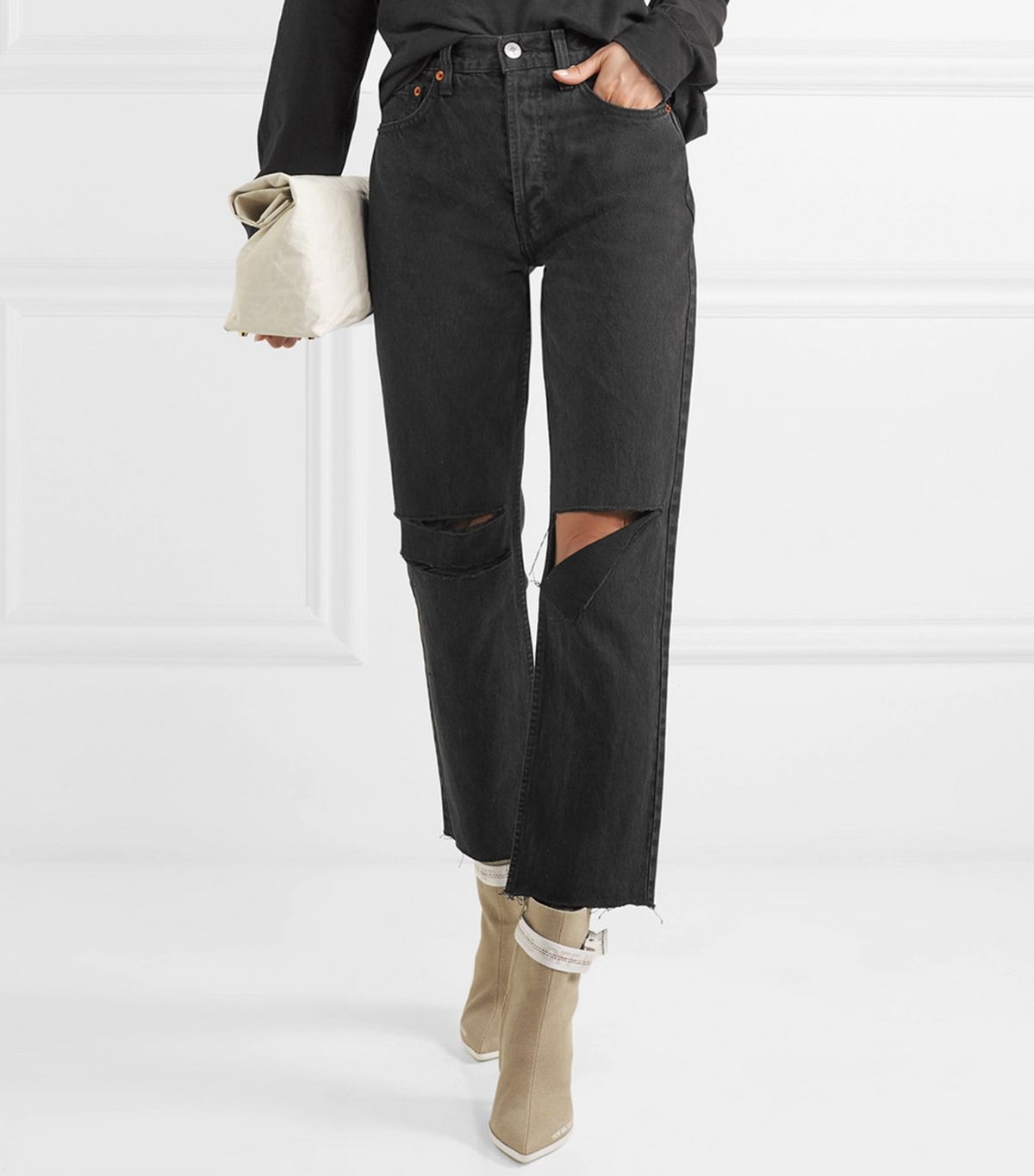 13 Ways to Wear Black Ripped Jeans | Who What Wear