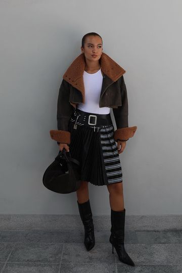22 Shearling-Jacket Outfits That Feel So Fresh | Who What Wear