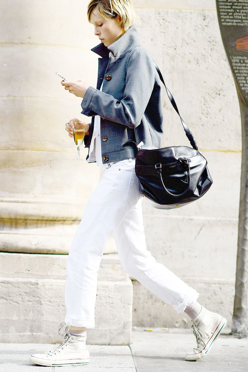 21 Pretty Outfits With White Converse | Who What Wear